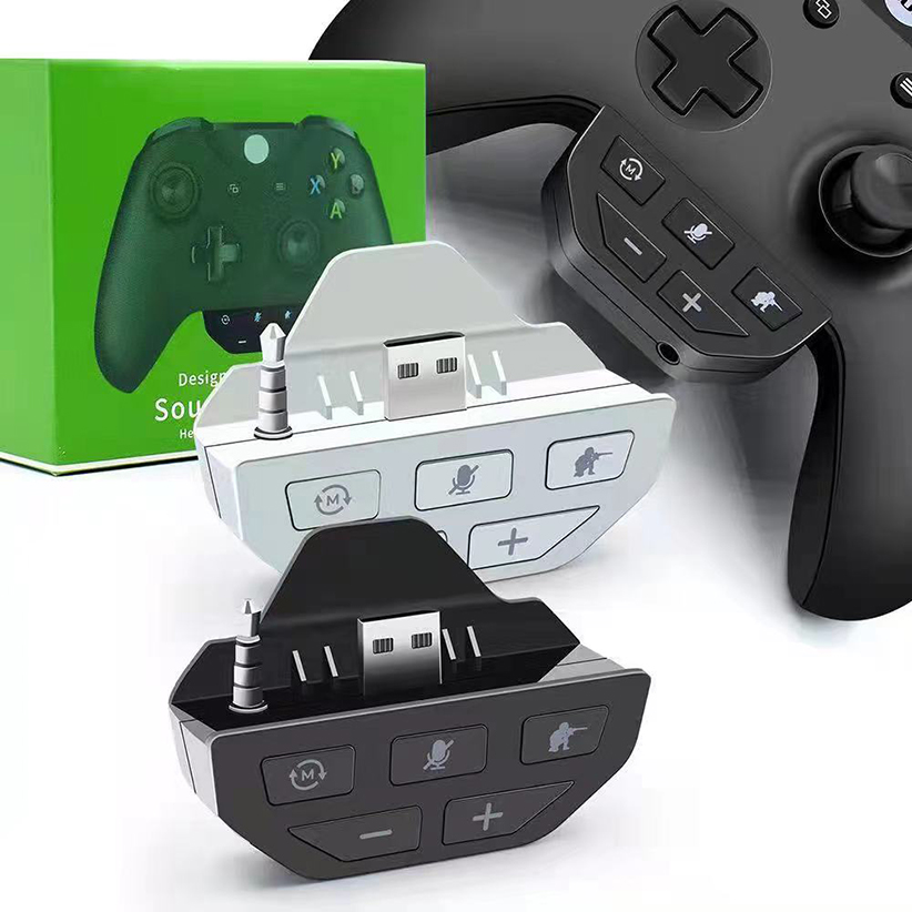 3.5mm Stereo Sound Jack Headset Adapter Black For Xbox One Xbox Series ...